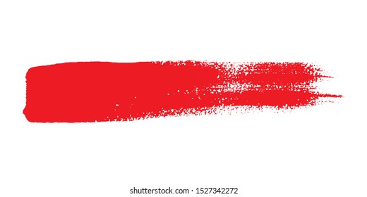 Red Grunge Brush Stroke Isolated On Stock Vector (Royalty Free ...