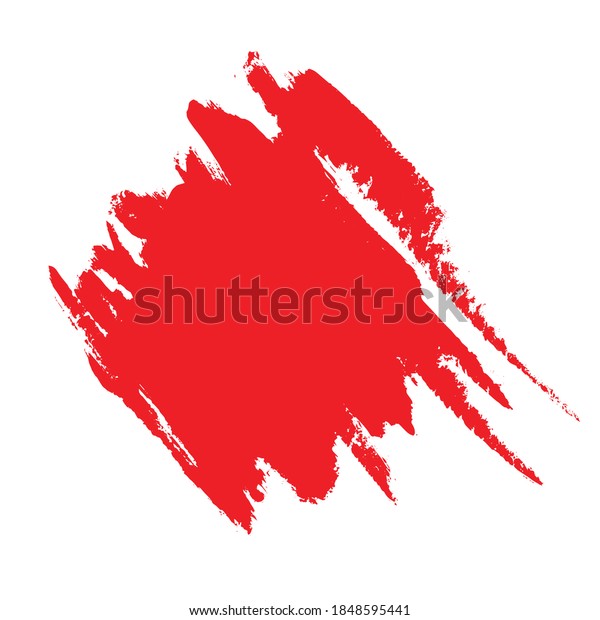 Red Grunge Brush Stroke Isolated On Stock Vector (Royalty Free ...
