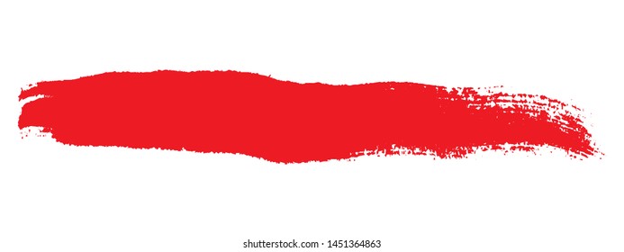 Red Grunge Brush Stroke On White Stock Vector (Royalty Free) 1451364863 ...