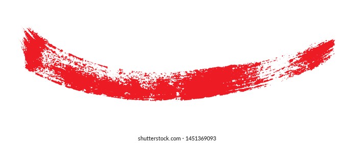 Red Grunge Brush Stroke On White Stock Vector (Royalty Free) 1451369093 ...