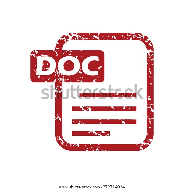 Red Grunge Doc Logo On White Stock Vector (Royalty Free) 272714024