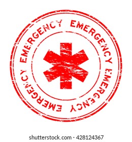 Abstract Office Rubber Stamp Emergency Medical Stock Vector (Royalty ...
