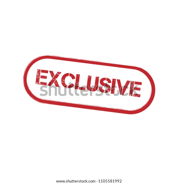 Red Grunge Rubber Stamp Word Exclusive Stock Vector (Royalty Free ...