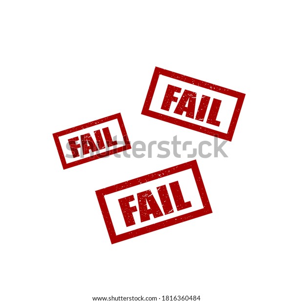 Red Grunge Rubber Stamp Word Fail Stock Vector (Royalty Free ...