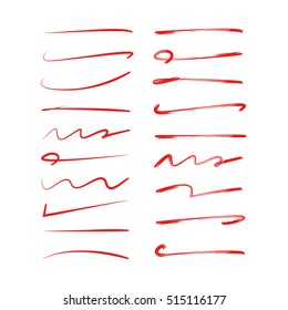Collection Hand Drawn Lines Brush Lines Stock Vector (Royalty Free ...