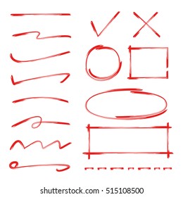 Hand Drawn Dashed Lines Check Marks: vector de stock (libre de regalías ...