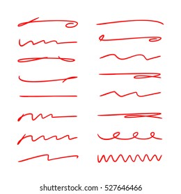 Collection Hand Drawn Lines Brush Lines Stock Vector (Royalty Free ...