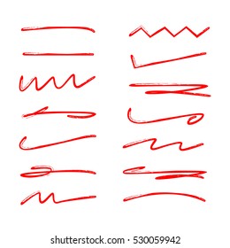 Red Hand Drawn Underline Highlighting Some: เวกเตอร์สต็อก (ปลอดค่า ...