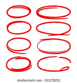 Red Hand Drawn Circles Stock Vector (Royalty Free) 531278251 | Shutterstock