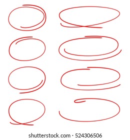 Red Hand Drawn Circles Marking Text Stock Vector (Royalty Free ...