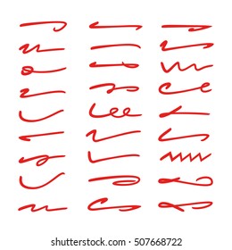 Red Hand Drawn Underline Highlighting Some Stock Vector (Royalty Free ...