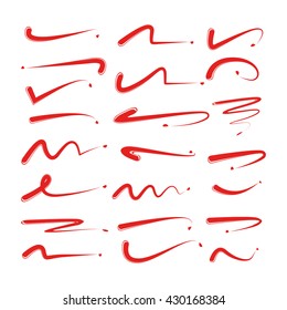 Red Hand Drawn Underline Marking Text: เวกเตอร์สต็อก (ปลอดค่าลิขสิทธิ์ ...