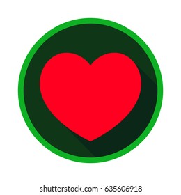 Red Hart Icon Vector Illustration Stock Vector (Royalty Free) 635606918 ...