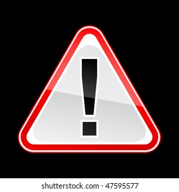 Red Hazard Attention Warning Sign Exclamation: เวกเตอร์สต็อก (ปลอดค่า ...
