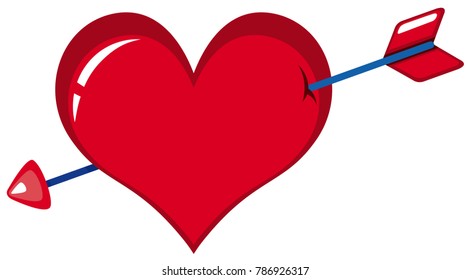 Red Heart Arrow Illustration Stock Vector (Royalty Free) 786926317 ...