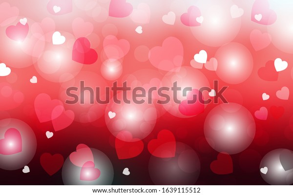 Red Heart Bokeh Vector Background Wallpaper Stock Vector (Royalty Free ...