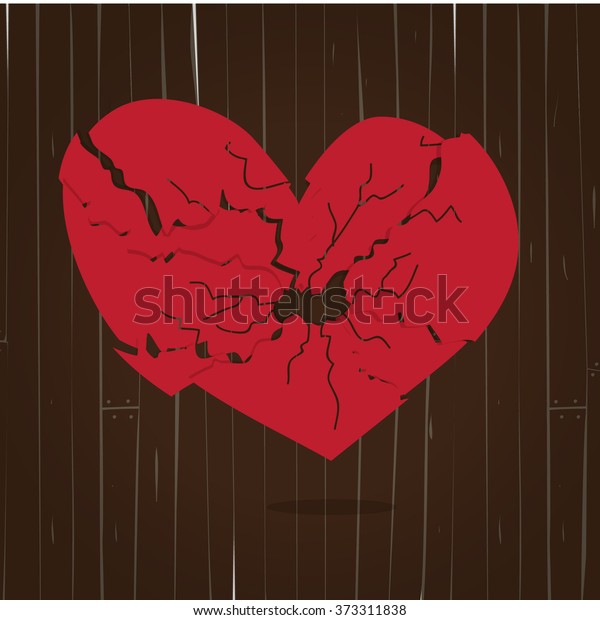 Red Heart Bullet Hole Middle Graphic Stock Vector (Royalty Free) 373311838