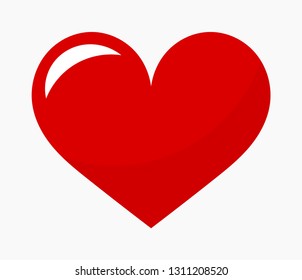 Red Heart Cartoon Icon Vector Illustration Stock Vector (Royalty Free ...