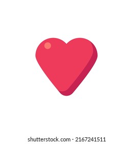 Red Heart Flat Icon Heart Like Stock Vector (Royalty Free) 2167241511 ...