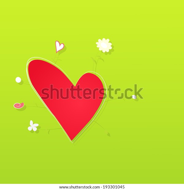 Red Heart Flowers Stock Vector (Royalty Free) 193301045 | Shutterstock