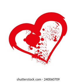 Red Heart Graphic Design Vector Art Stock Vector (Royalty Free ...