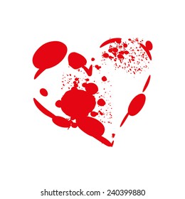 Red Heart Graphic Design Vector Art Stock Vector (Royalty Free ...