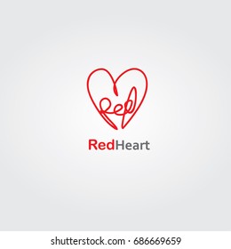 Red Heart Logo Stock Vector (Royalty Free) 686669659 | Shutterstock