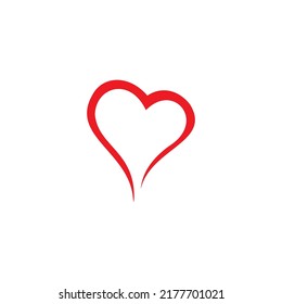 Red Heart Logo Concept Creative Symbol Stock Vector (Royalty Free ...