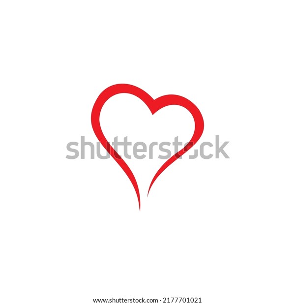 Red Heart Logo Concept Creative Symbol Stock Vector (Royalty Free ...