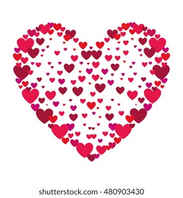 Big Beautiful Heart Consisting Small Hearts 库存矢量图（免版税）359538401 ...