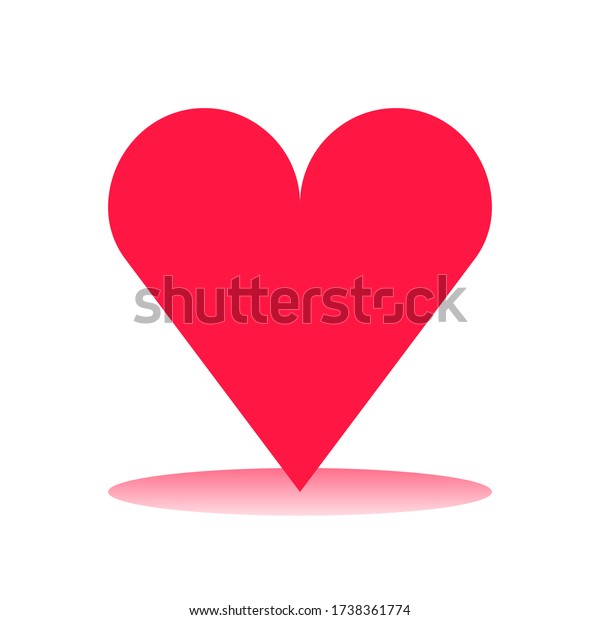 Red Heart Playing Cards White Background Stock Vector (Royalty Free ...