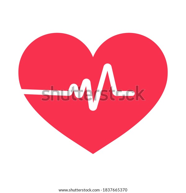 Red Heart Rhythm Chart Concept Exercise Stock Vector (Royalty Free ...