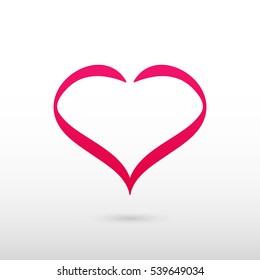 Red Heart Symbol Isolated Vector Logo Stock Vector (Royalty Free ...
