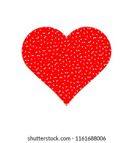 Red Heart Symbol Vector On White: เวกเตอร์สต็อก (ปลอดค่าลิขสิทธิ์ ...