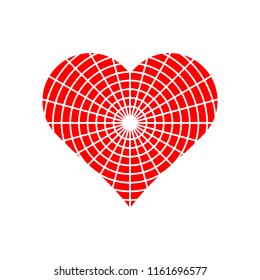 Red Heart Symbol Vector On White: vector de stock (libre de regalías ...