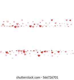 Red Hearts Confetti Scatter Lines On Stock Vector (Royalty Free ...