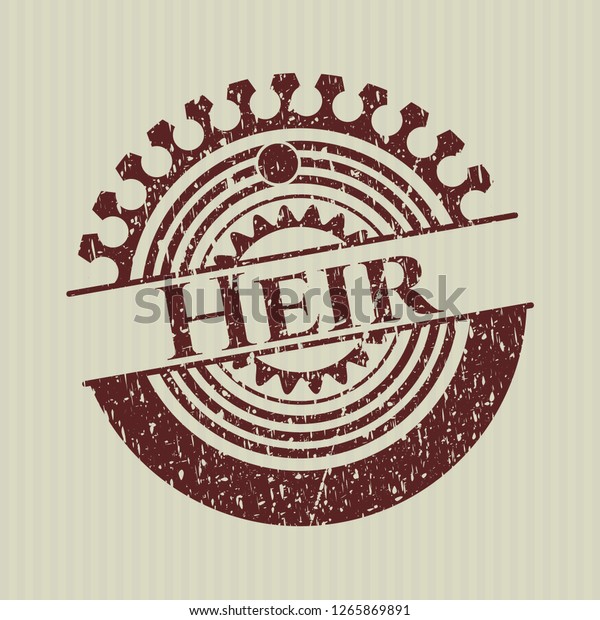 Red Heir Rubber Stamp Grunge Texture Stock Vector (Royalty Free ...