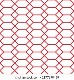 Red Hexagon Shape On White Background Stock Vector (Royalty Free ...