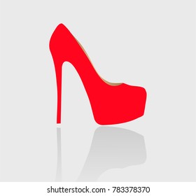 Red High Heel Stock Vector (Royalty Free) 783378370 | Shutterstock