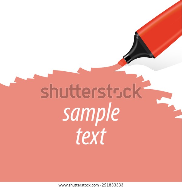Red Highlighter Vector Stock Vector (Royalty Free) 251833333