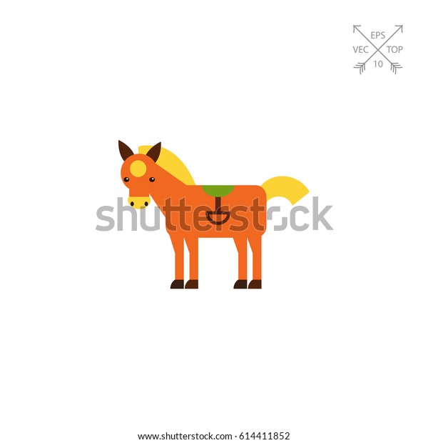 Red Horse Icon Stock Vector (Royalty Free) 614411852 | Shutterstock