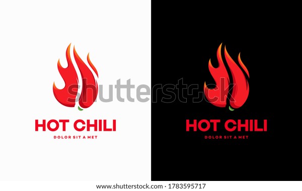 Red Hot Chili Logo Designs Concept Stock Vector (Royalty Free ...
