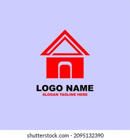 Red House Logo Design Vector Stock Vector (Royalty Free) 2095132390 ...