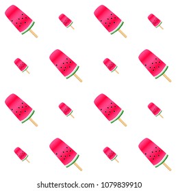 Red Ice Cream Watermelon Slice Vector Stock Vector (Royalty Free ...