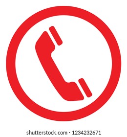 Red Icon Call Circle Multimedia Concept Stock Vector (Royalty Free ...