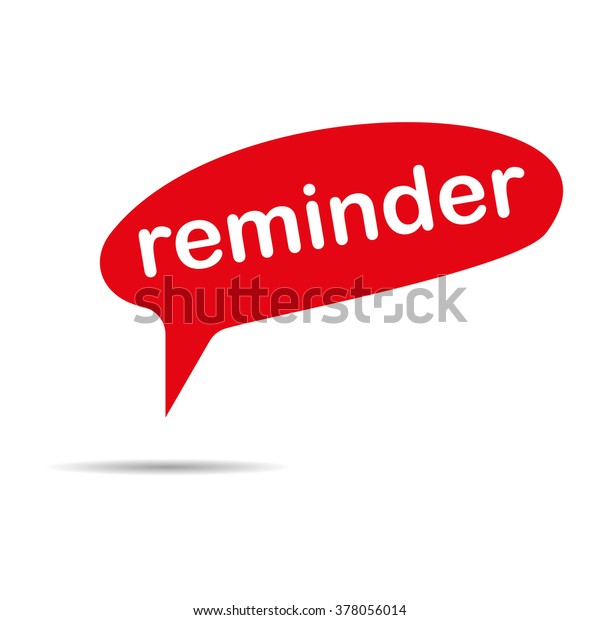 Red Icon Reminders On White Background Stock Vector (Royalty Free ...