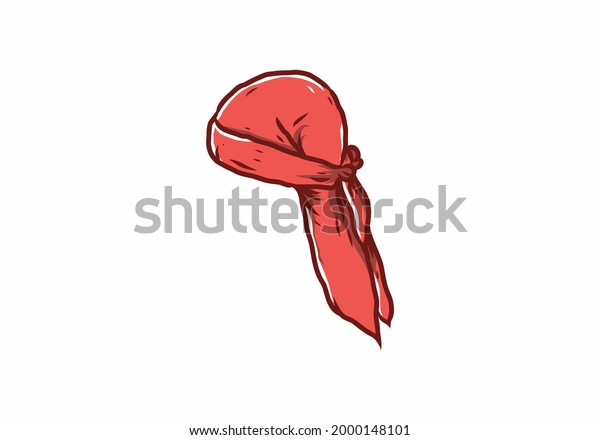 Red Illustration Drawing Durag Design Stock Vector (Royalty Free ...