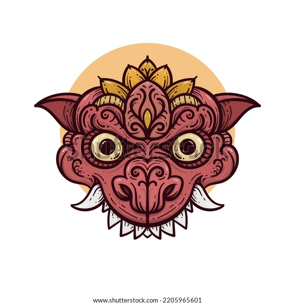 Red Imp Monster Mythology Beast Face Stock Vector (Royalty Free ...