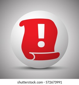 Red Important Information Icon On White Stock Vector (Royalty Free ...