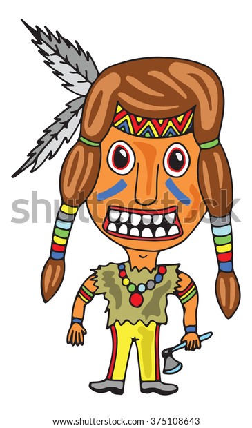 Red Indian Vector Illustration: vector de stock (libre de regalías ...